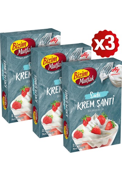 Bizim Mutfak Krem Şanti 2'li 150 gr 3'lü Paket Bizim Mutfak Krem Şanti 2'li 150 gr 3'lü Paket