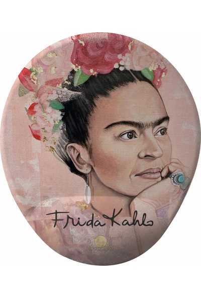 Flipped Frida Kahlo Bilek Destekli Tasarım Mouse Pad