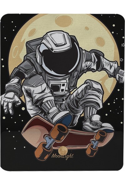 Flipped Skateboard Astronot Bilek Destekli Tasarım Mouse Pad Flipped Skateboard Astronot Bilek Destekli Tasarım Mouse Pad