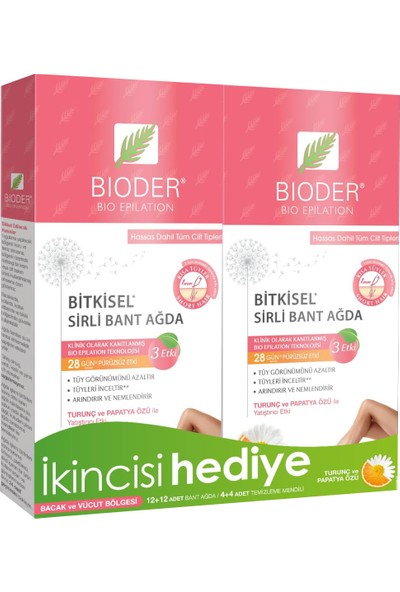 Bioder Epiten Sirli Ağda Bandı 2'li - Tüm Ciltler