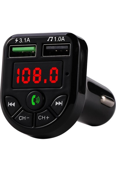 Nivagatore Car X8 Araç Fm Transmitter BT/USB/MP3/SD Kart Çakmaklık Girişli Kablosuz Oto Müzik Çalar Kiti Nivagatore Car X8 Araç Fm Transmitter BT/USB/MP3/SD Kart Çakmaklık Girişli Kablosuz Oto Müzik Çalar Kiti