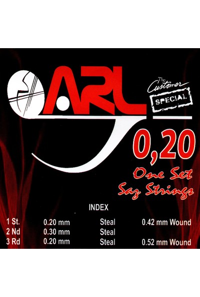 Arl Uzun Sap Bağlama Teli 0.20 1 Takım (7+1 String Set)