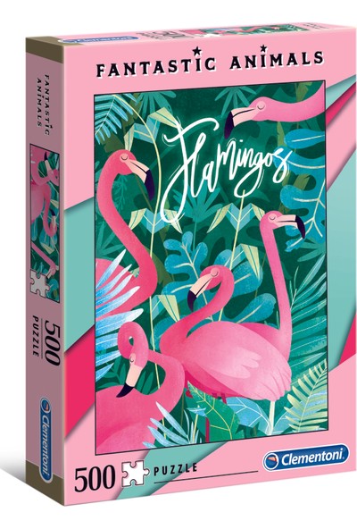 Clementoni - 500 Parça Fantastic Animals Yetişkin Puzzle - Flamingos Clementoni - 500 Parça Fantastic Animals Yetişkin Puzzle - Flamingos