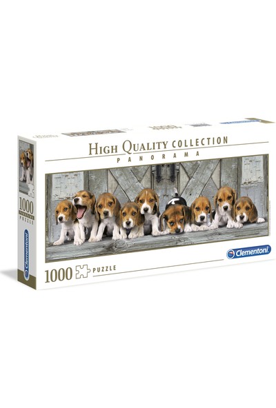 Clementoni - 1000 Parça High Quality Panorama Yetişkin Puzzle - Beagles Clementoni - 1000 Parça High Quality Panorama Yetişkin Puzzle - Beagles