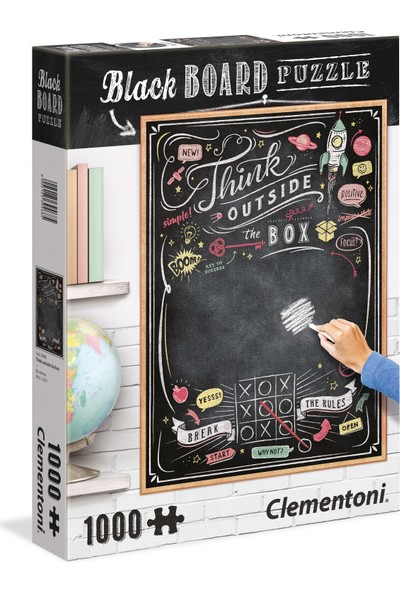 Clementoni - 1000 Parça Blackboard Yetişkin Puzzle - Think Outside the Box
