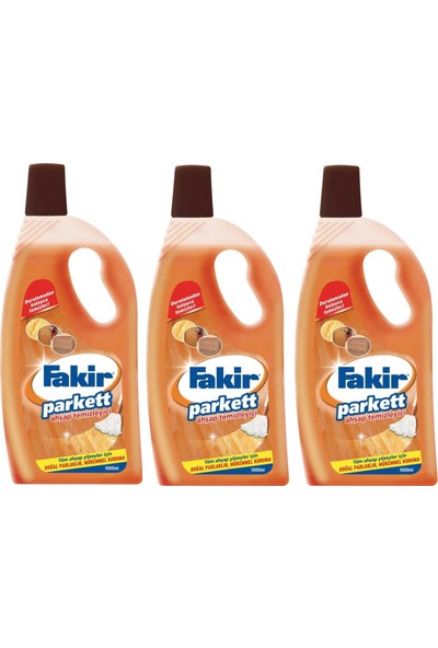 Fakir Parkett Ahşap Temizleyici 1000 ml x 3 Fakir Parkett Ahşap Temizleyici 1000 ml x 3