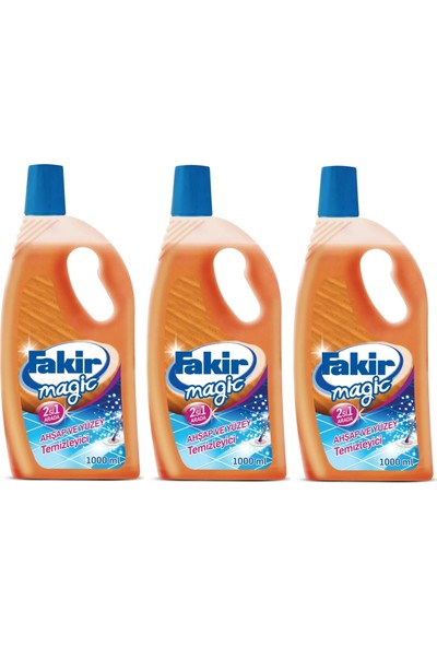 Fakir Magic Ahşap & Sert Yüzey Temizleyici 1000 ml x 3 Fakir Magic Ahşap & Sert Yüzey Temizleyici 1000 ml x 3