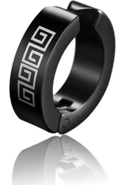 VipBT Yunan Anahtarı Motifli Paslanmaz Titanyum Çelik Deliksiz Sıkıştırmalı Kıskaçlı Erkek Küpe VipBT Yunan Anahtarı Motifli Paslanmaz Titanyum Çelik Deliksiz Sıkıştırmalı Kıskaçlı Erkek Küpe