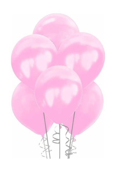 Pera Balon Metalik Pembe Balon 20'li