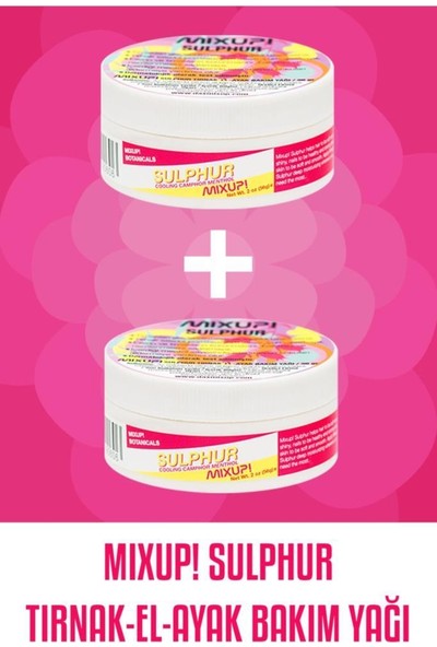 Mixup Sulphur Tırnak Bakım Yağı 56 gr 2'li Set