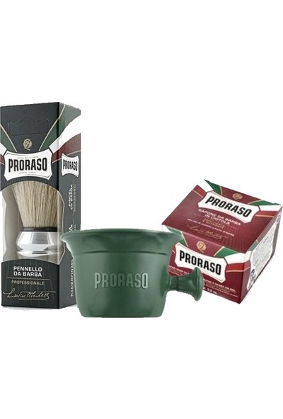 Proraso Sandal Ağacı ve Shea Butter Özlü Tıraş Sabunu 150 ml + Tıraş Kasesi + Tıraş Fırçası Proraso Sandal Ağacı ve Shea Butter Özlü Tıraş Sabunu 150 ml + Tıraş Kasesi + Tıraş Fırçası