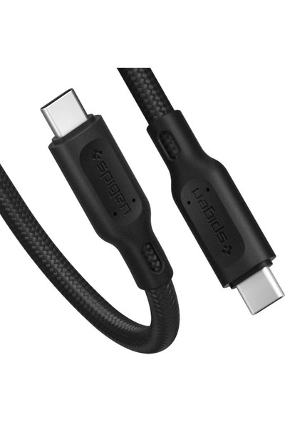 Spigen DuraSync USB-C to USB-C 3.2 100W Kevlar Hızlı Şarj ve 480mb/s Data Hızı Kablo (1 Metre) C10C3 Black - 000CA25705 Spigen DuraSync USB-C to USB-C 3.2 100W Kevlar Hızlı Şarj ve 480mb/s Data Hızı Kablo (1 Metre) C10C3 Black - 000CA25705