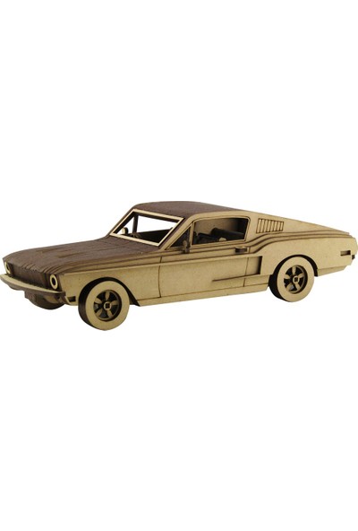 3D Sergi Ahşap Mustang 1968 Maketi 97 Parça 3D Sergi Ahşap Mustang 1968 Maketi 97 Parça