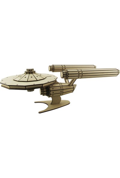 3D Sergi Ahşap Starship Enterprise Maketi 255 Parça 3D Sergi Ahşap Starship Enterprise Maketi 255 Parça