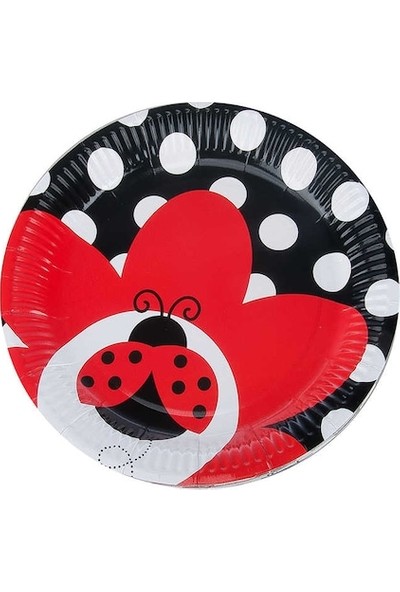 Happy Land Uğur Böceği Karton Tabak 8'li Happy Land Uğur Böceği Karton Tabak 8'li