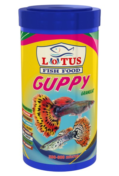 Lotus Guppy Granulat 250 ml Bitkisel Protein Karışık Lepistes Moli Tetrazon Kılıç Balık Yemi Lotus Guppy Granulat 250 ml Bitkisel Protein Karışık Lepistes Moli Tetrazon Kılıç Balık Yemi