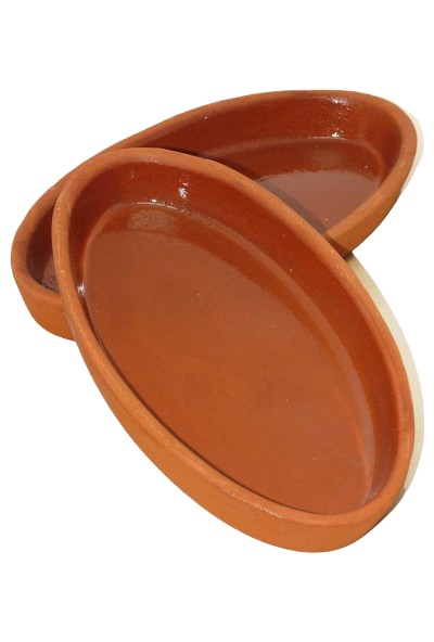 Mahir Güveç 2'li Içi Sırlı Oval Forumda Toprak Güveç 22 cm Mahir Güveç 2'li Içi Sırlı Oval Forumda Toprak Güveç 22 cm