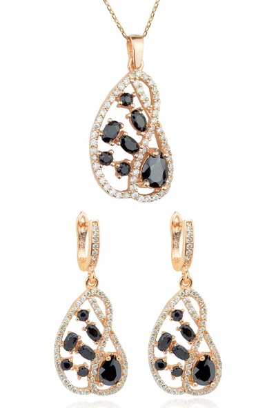 By Barun Onixli Gümüş Set Rose By Barun Onixli Gümüş Set Rose