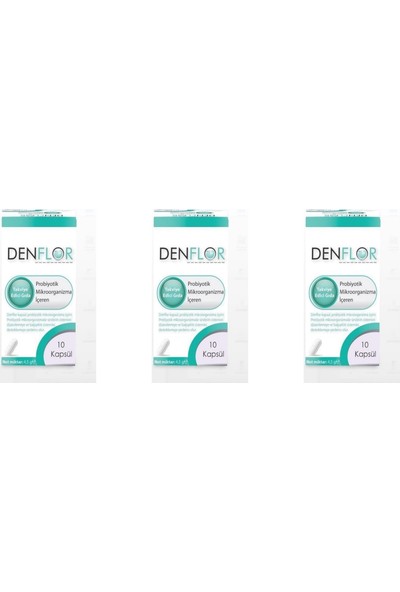 Denflor Probiyotik 10 Kapsül 3 Kutu