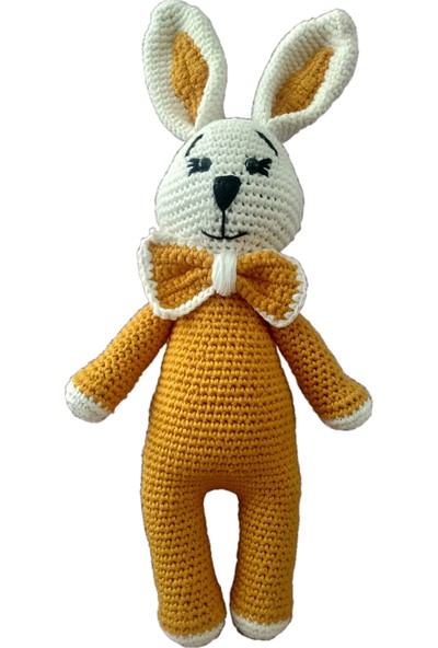 Amigurumi Papyonlu Tavşan Şuşu - Turuncu