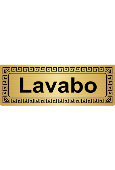 Özarslan DizaynLavabo Metal Yönlendirme Levhası Altın 7 x 20 cm