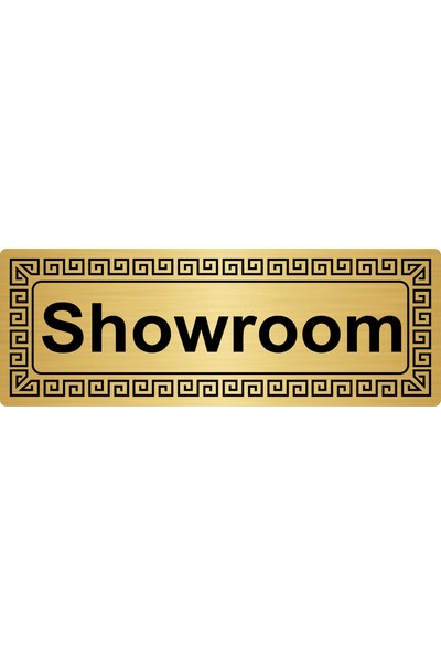 Özarslan DizaynShowroom Metal Yönlendirme Levhası Altın 7 x 20 cm