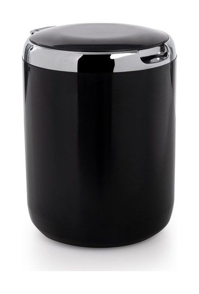 Primanova Pasıfıc Mutfak Tezgah Üstü Plastik Kapaklı Çöp Kovası 3 Lt - Siyah
