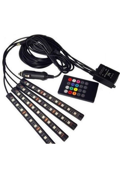Superlight Ayak Altı 9 LED Araç Içi Sese Duyarlı Rgb LED Kumandalı Superlight Ayak Altı 9 LED Araç Içi Sese Duyarlı Rgb LED Kumandalı
