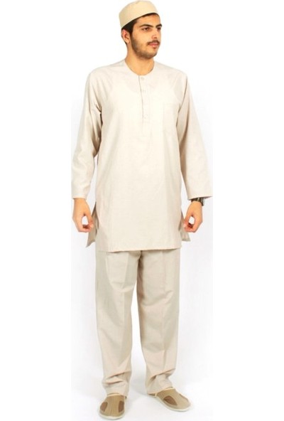 Kanaviçe Hac Umre Kıyafeti Afgan Takım Bej Kanaviçe Hac Umre Kıyafeti Afgan Takım Bej