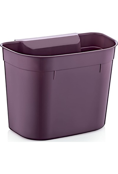 Dünya Askılı Çöp Kovası Mor