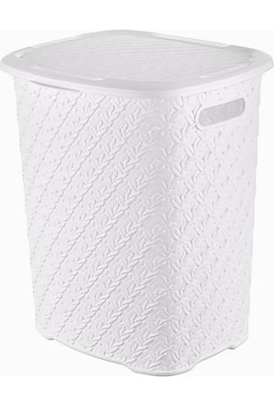 Aslife Kirli Çamaşır Sepeti Örgü Desen 52 lt Aslife Kirli Çamaşır Sepeti Örgü Desen 52 lt