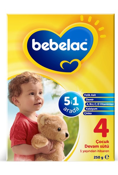 Bebelac 4 Çocuk Devam Sütü 250 gr Bebelac 4 Çocuk Devam Sütü 250 gr