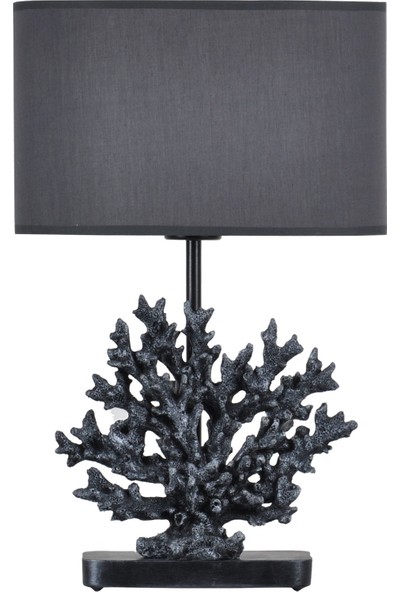 Qdec Modern Dizayn Mercan Abajur Gümüş Gri