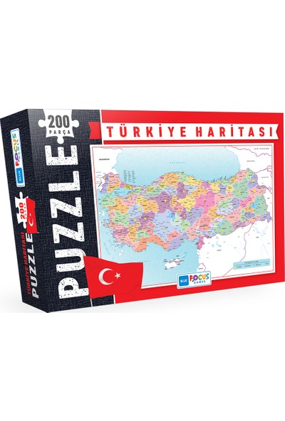 Blue Focus Türkiye Haritasi 204 Parça Kutulu Puzzle (Bf049) Blue Focus Türkiye Haritasi 204 Parça Kutulu Puzzle (Bf049)