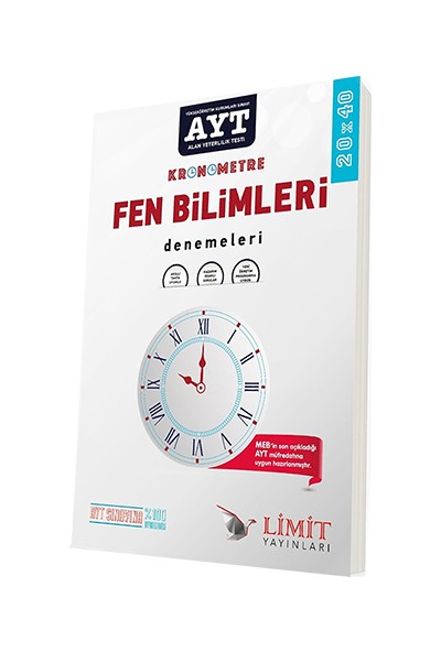Limit Yayınları Kronometre AYT Fen Bilimleri Denemeleri 20 x 40 2020 1.dönem Limit Yayınları Kronometre AYT Fen Bilimleri Denemeleri 20 x 40 2020 1.dönem