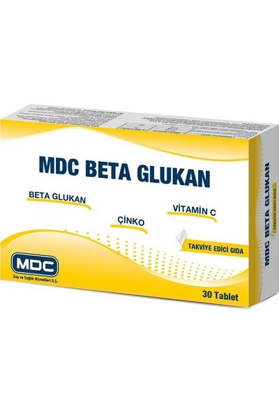 MDC Beta Glukan C Vitamini Çinko 30 Tablet