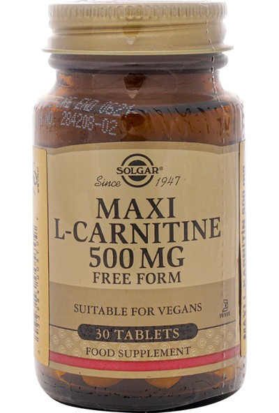 Solgar Maxi L Carnitine 500Mg 30 Tablet Solgar Maxi L Carnitine 500Mg 30 Tablet