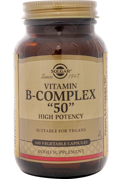 Solgar Vitamin B-Complex '50' 100 Kapsül Solgar Vitamin B-Complex '50' 100 Kapsül