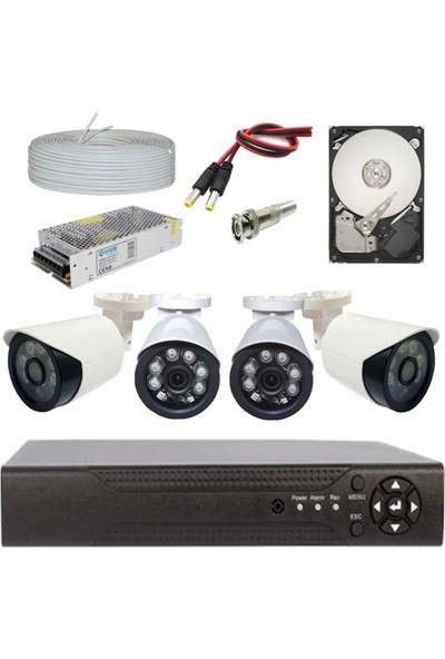 Ahd 2.0 Megapixel 4 Kameralı Komple Full Set 1080P Full Hd Ahd 2.0 Megapixel 4 Kameralı Komple Full Set 1080P Full Hd