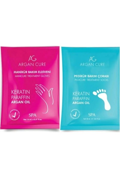 Argan Cure Manikür Eldiveni Pedikür Çorabı Ikili Set
