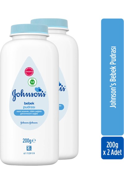 Johnson's Baby Pudra 200 gr 2'li Set