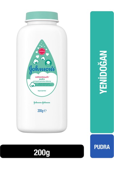 Johnson's Baby Pudra Cotton Touch Yenidoğan 200 gr Johnson's Baby Pudra Cotton Touch Yenidoğan 200 gr