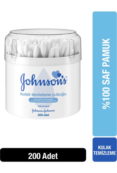 Johnson's Baby Kulak Temizleme Çubuğu 200lü Johnson's Baby Kulak Temizleme Çubuğu 200lü