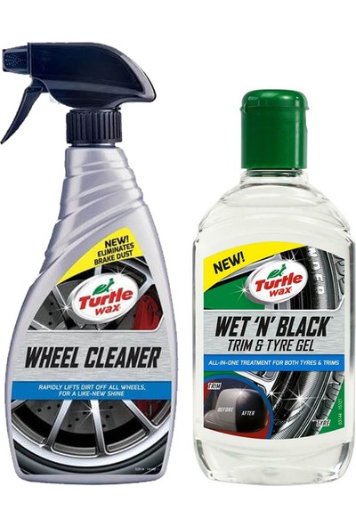 Turtle Wax Jant Temizleyici 500 Ml+ Turtle Wax Lastik Parlatıcı Jel 300 ml