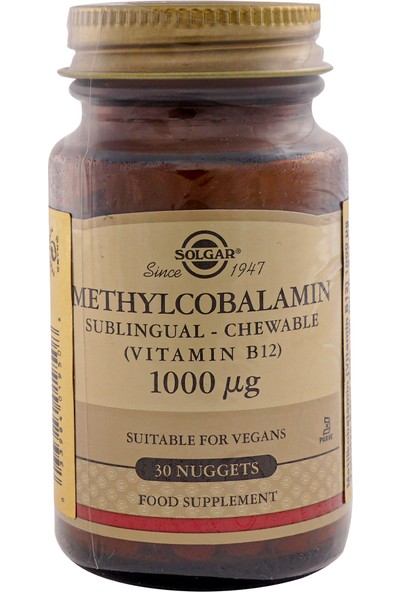 Solgar Methylcobalamin (B12) 1000 Mcg 30 Dilaltı Tableti Solgar Methylcobalamin (B12) 1000 Mcg 30 Dilaltı Tableti