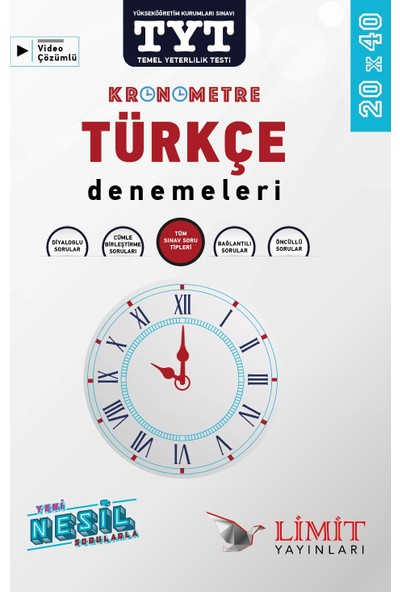 Limit Yayınları TYT Kronometre Türkçe Denemeleri Limit Yayınları TYT Kronometre Türkçe Denemeleri
