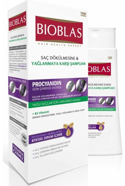 Bioblas Saç Dökülmesine Karşı Şampuan Yağlı Şaçlar İçin 400 Ml