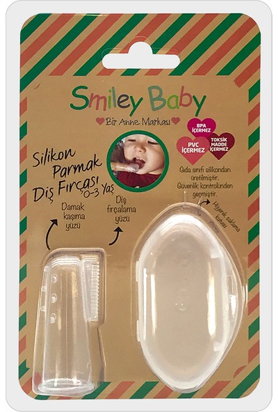 Smiley Baby Silikon Parmak Diş Fırçası Şeffaf 0 - 3 Yaş