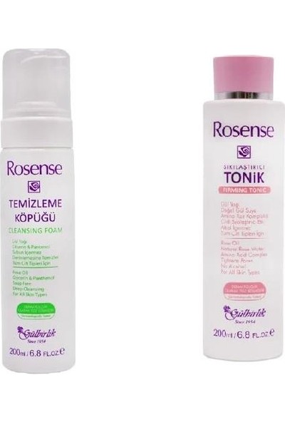 Rosense Temizleme Köpüğü 200 ml + Sıkılaştırıcı Tonik 200ML