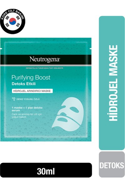 Neutrogena Purifying Boost Arındırıcı Detoks Hidrojel Maske Neutrogena Purifying Boost Arındırıcı Detoks Hidrojel Maske